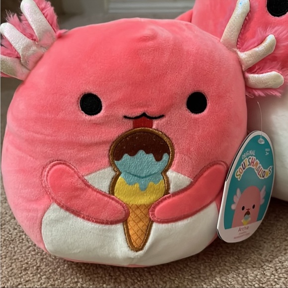 Squishmallows | Toys | Squishmallows Archie The Axolotl With Ice Cream ...